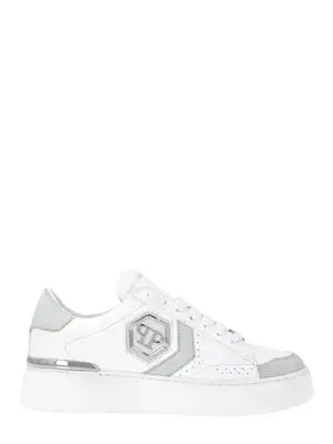 Philipp Plein Hexagon Logo Sneakers - White