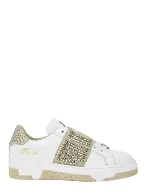Philipp Plein Rhinestone-embellished Sneakers - Neutrals