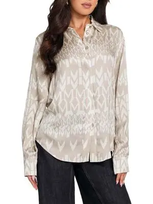 MARCIANO Paisley Button-up Shirt - Monogram Beige/white
