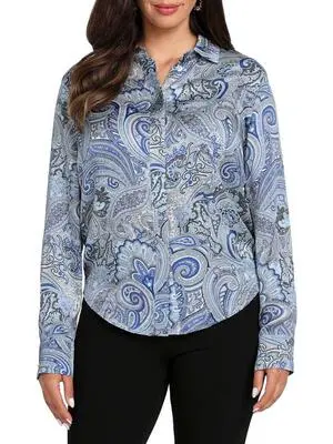 MARCIANO Paisley Button-up Shirt - Paisley Blue Combo