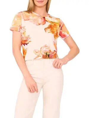 Ted Baker London Floral Print T-shirt - Spicy Orange