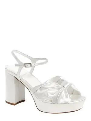 Jeffrey Campbell Dalida Platform Sandal White Satin