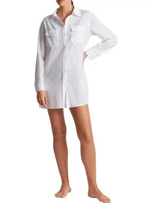 Ralph Lauren Crushed Organic-cotton Cover-up Shirt - White