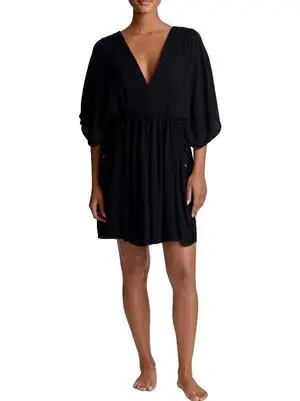 Ralph Lauren Crinkled Cover-up Tunic - Black