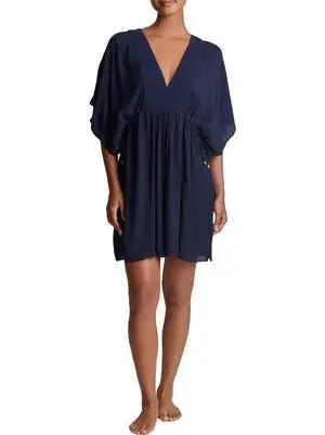 Ralph Lauren Crinkled Cover-up Tunic - Dark Navy