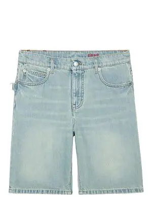 Zadig&Voltaire Sady Straight-leg Denim Shorts - Light Blue