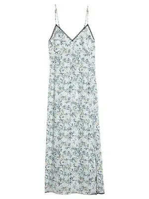 Zadig&Voltaire Floral-print Woven Maxi Dress - Cloud