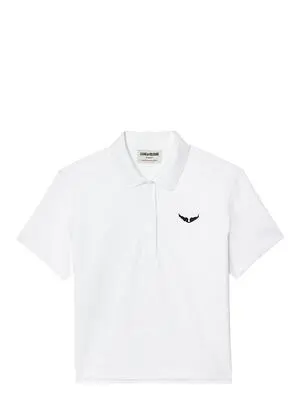 Zadig&Voltaire Logo-embroidered Cotton Polo Shirt - White