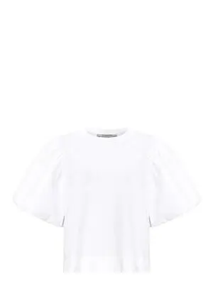 ALLSAINTS Jess Puff-sleeve Relaxed-fit T-shirt - Optic White