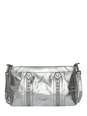 Zadig&Voltaire Metallic-leather Shoulder Bag - Silver