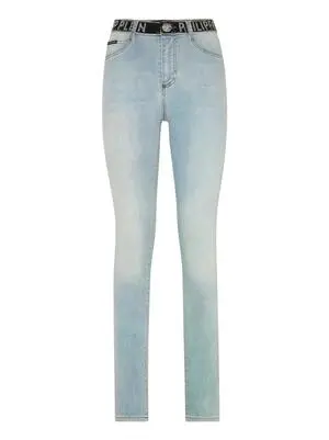 Philipp Plein High-waisted Jeggings - Blue