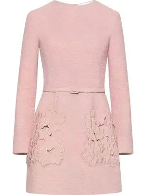 Oscar De La Renta Embroidered-detail Dress - Pink