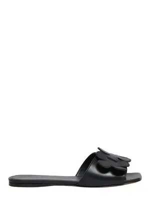 Marni Floral-appliqué Slide Sandals - Black