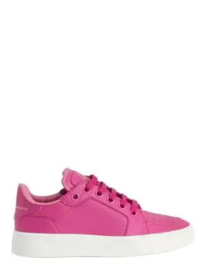 GIUSEPPE ZANOTTI Calf-leather Lace-up Sneakers - Pink