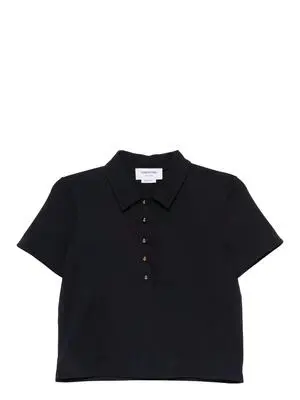 Thom Browne Cotton Short-sleeve Polo Top - Blue