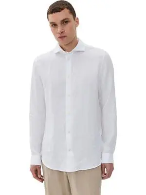 Nn07 Andrew Linen Dress Shirt - White