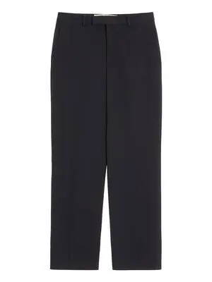 Valentino Garavani Virgin Wool Straight Tailored Trousers - Blue