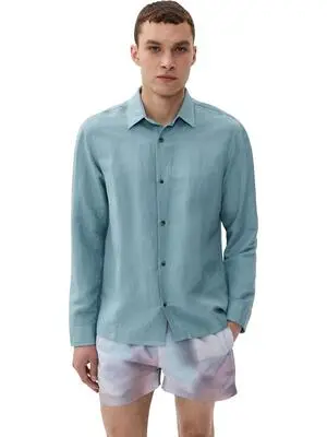 AUTO-REPLY Andrew Linen Shirt - Surf