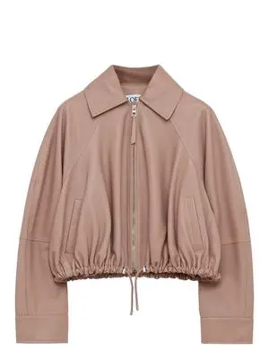 Loewe Balloon Leather Jacket - Beige
