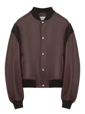Loewe Lambskin Bomber Jacket - Brown