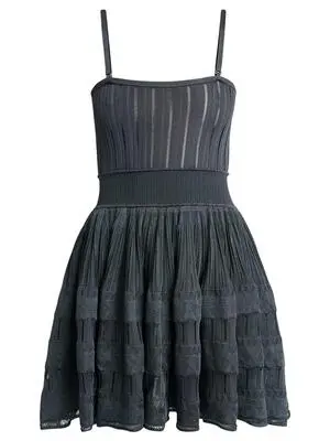 Alaïa A-Line Crinoline Mini Dress Lichen