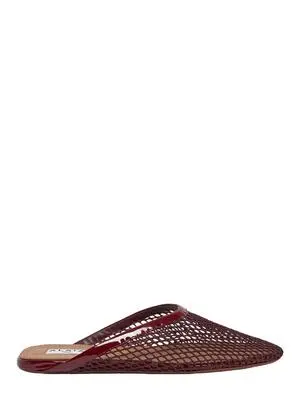 Alaïa Mesh Flat Mules - 325 Rouge Grenat