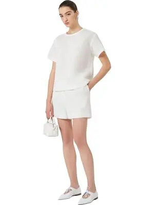 Max Mara Technical-mesh T-shirt - White