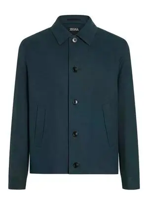 ZEGNA Button-Up Linen Jacket