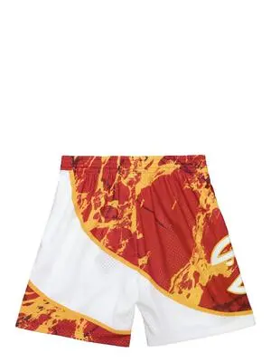 Mitchell & Ness Atlanta Hawks 1986 Team Marble Swingman Shorts - Red
