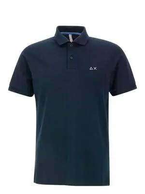 SUN 68 Cotton Polo Shirt - Blue