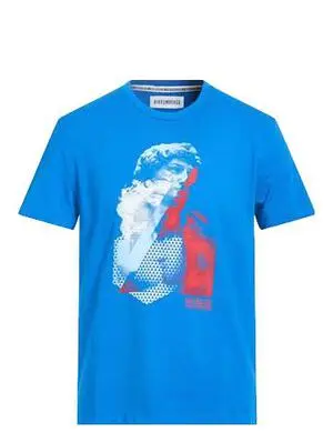 BIKKEMBERGS T-shirt Azure Size Cotton, Elastane - Blue