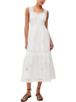 Rails Fawn Eyelet Midi Dress - White