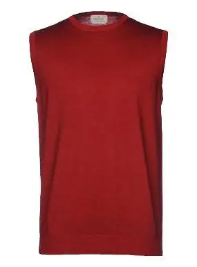 BROOKSFIELD Virgin Wool Sleeveless Sweater - Red