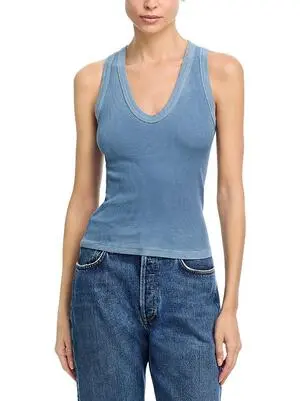 Cotton Citizen Verona U Neck Tank - Vintage Dove Blue