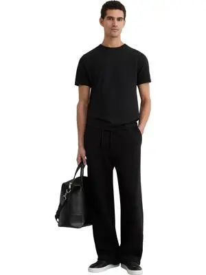 REISS Joe Stretch-cotton Crew-neck T-shirt - Black