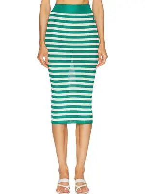 Dolce & Gabbana Midi Skirt - Verde & Bianco