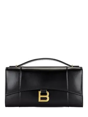 Balenciaga Hourglass Pouch Handle Bag - Black