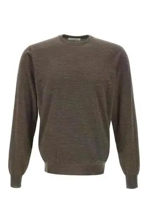 FILIPPO DE LAURENTIIS Long-sleeve Crew-neck Sweater - Brown