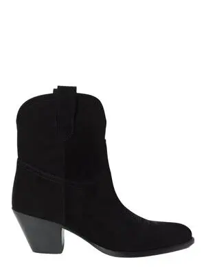 Ralph Lauren 57mm Western Ankle Boots - Black