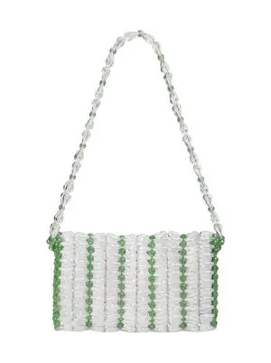 0711 TBILISI Evy Beaded Tote Bag - White