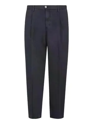 BRIGLIA 1949 Courmayeur Pleated Tapered Trousers - Blue