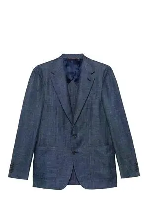 Canali Mélange-effect Blazer - Blue
