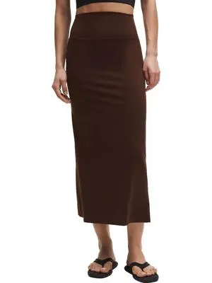 Lululemon Nulu Slim-fit High-rise Maxi Skirt - Lava Cake