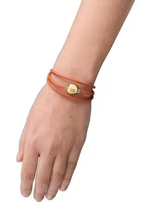 Loewe Anagram Pebble Bracelet - Orange/gold