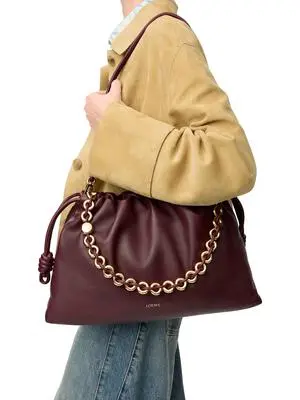Loewe Large Flamenco Purse - Dark Burgundy