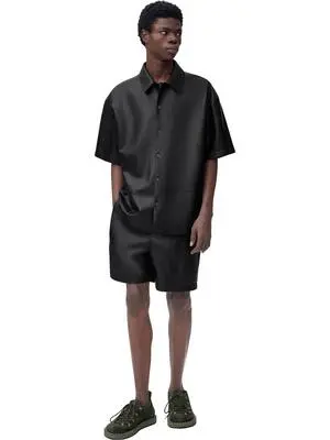 Loewe Shorts In Nappa Lambskin - Black
