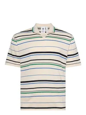 Adidas X Wales Bonner Knit Polo Wonder White Stripe - Multi