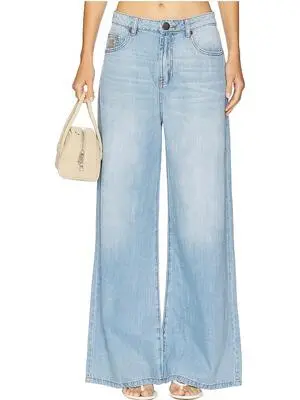 ONETEASPOON Love Machines High Waist Wide Leg Jeans - Cool Blue