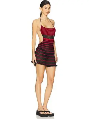 GEORGE TROCHOPOULOS Mini Backless Dress - Red And Black