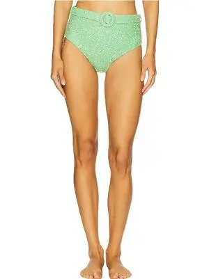 OCEANUS Hi-waisted Belted Bottom - Mint Green